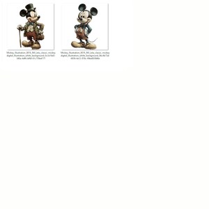 20 Classic Mickey Mouse Digital Illustrations, High Quality Clipart ...