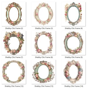 30 Shabby Chic Frames, High Quality Clipart, Instant Download, 300 Dpi ...
