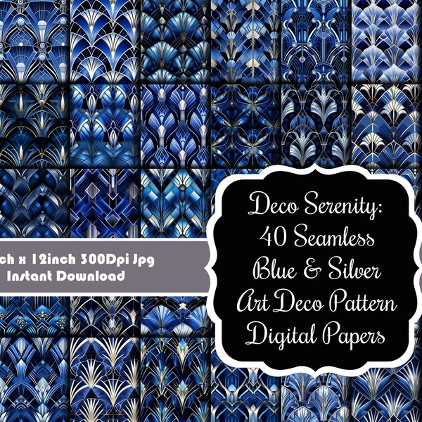 Seamless Art Deco Pattern - Etsy