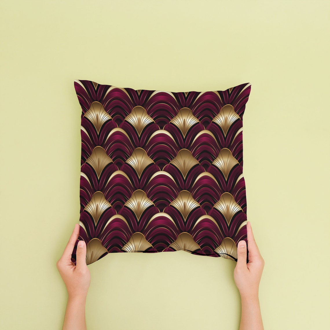 Gilded Opulence: 40 Seamless Gold and Burgundy Art Deco Patterns ...