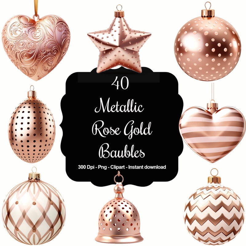 Rose Gold Ornament - Etsy