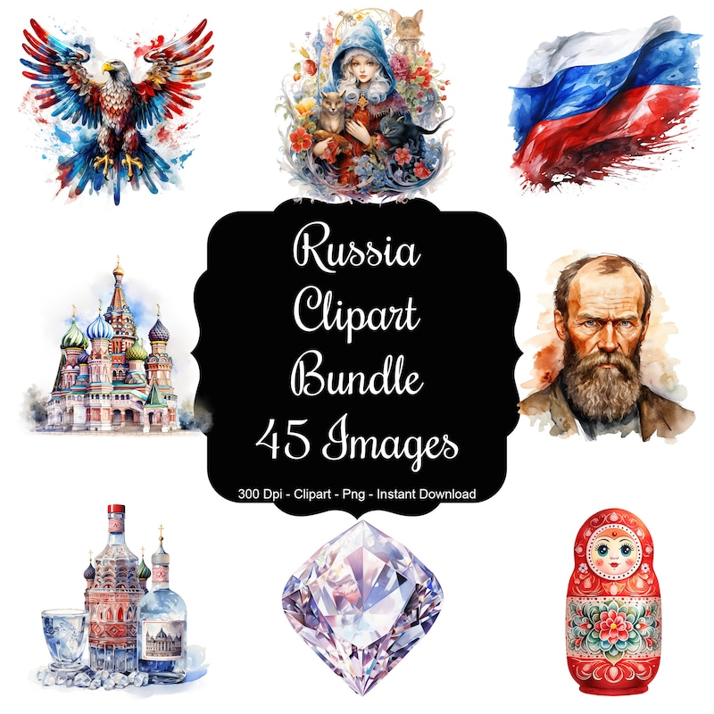 Russian Clipart - Etsy