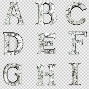 Marbled Elegance: Clipart Set of Marble Alphabet Letters and Numbers - Etsy