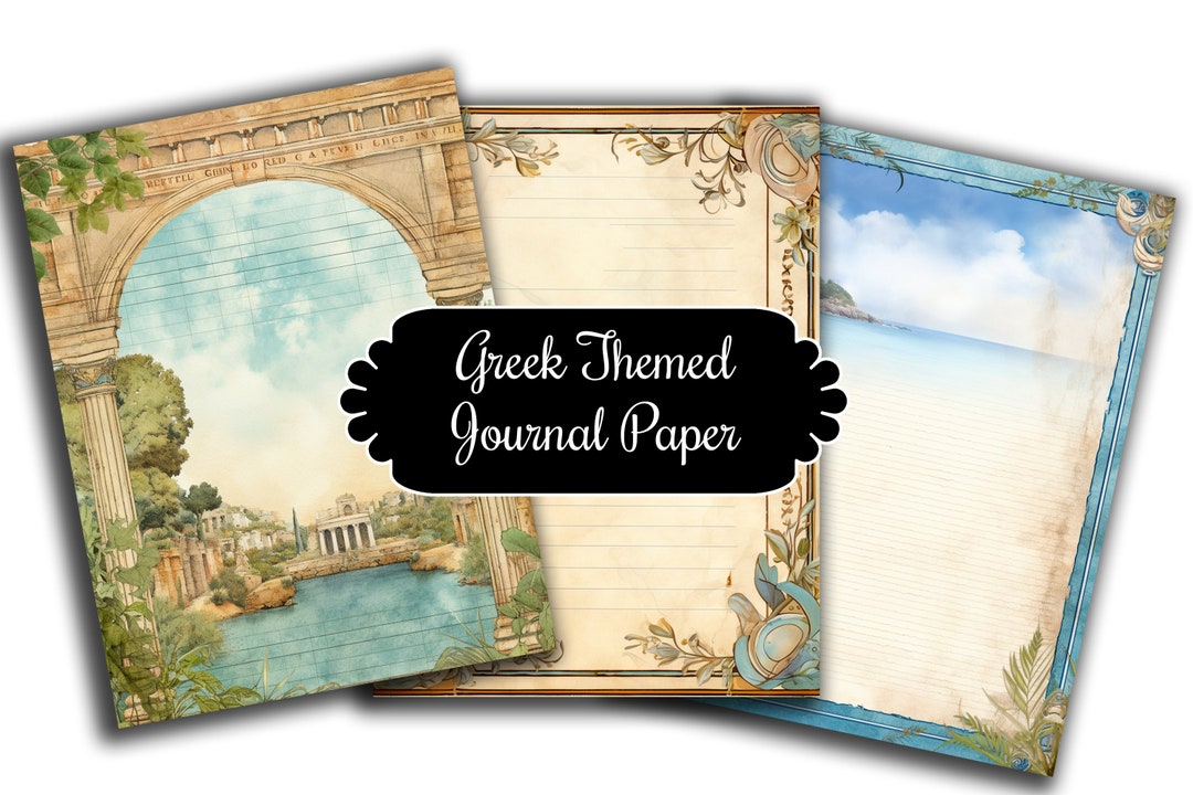 Enchanting Greek Themed Digital Journal Papers - Immerse Your Creations ...