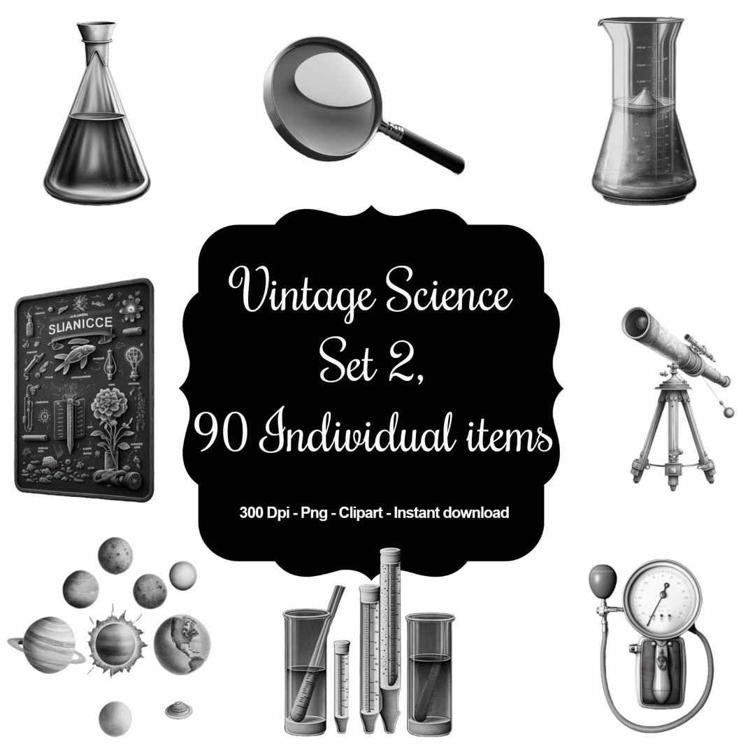 Curiosities of Science Set 2: 90-item Vintage Science High-quality ...