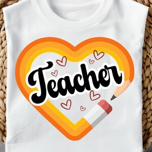 Teacher SVG, Teacher PNG, Graduation SVG, Heart Svg, Apple Svg, Pencil ...