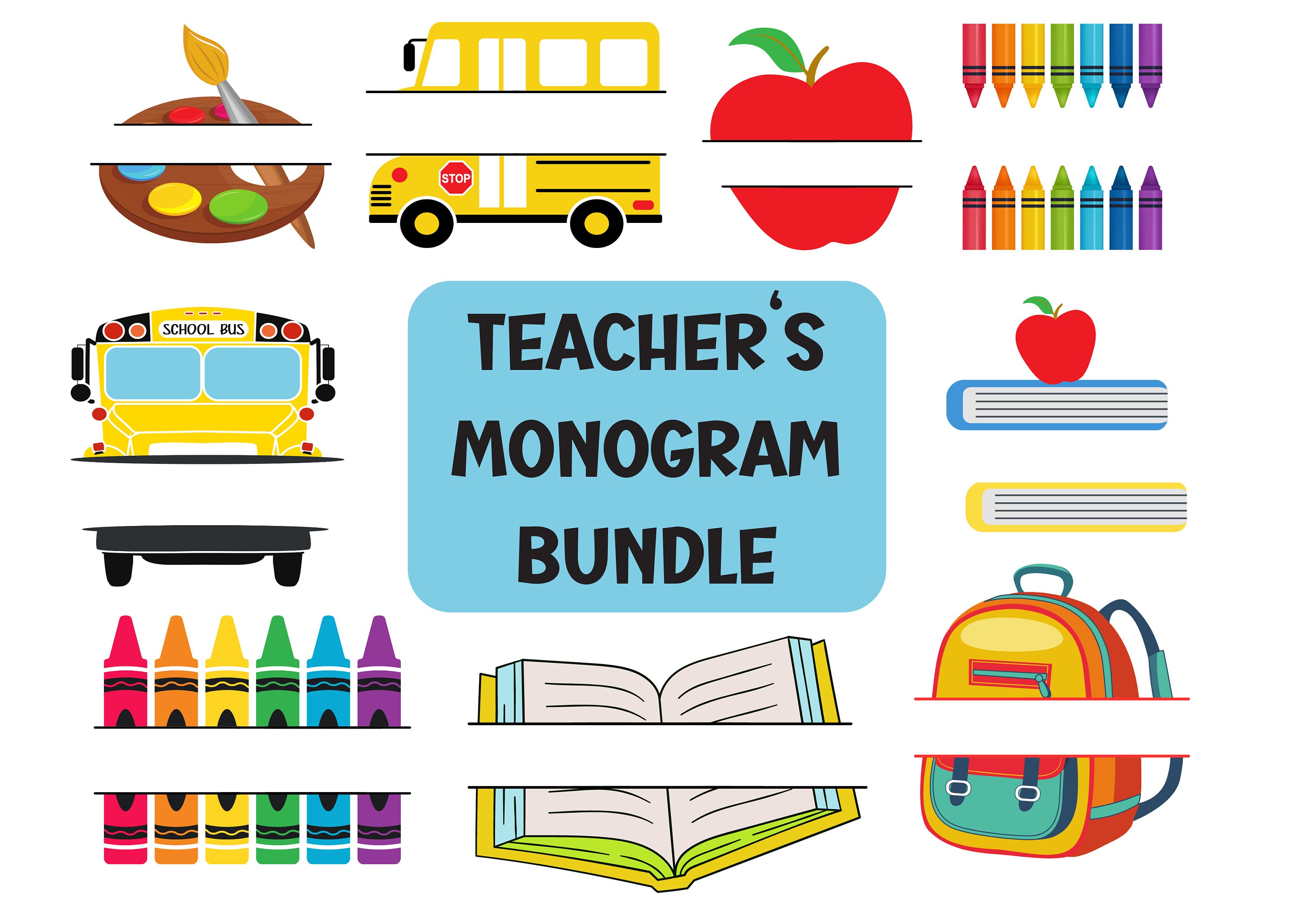 Teacher Monogram Svg, Teacher Svg, Teacher Shirt Svg, Back to School ...