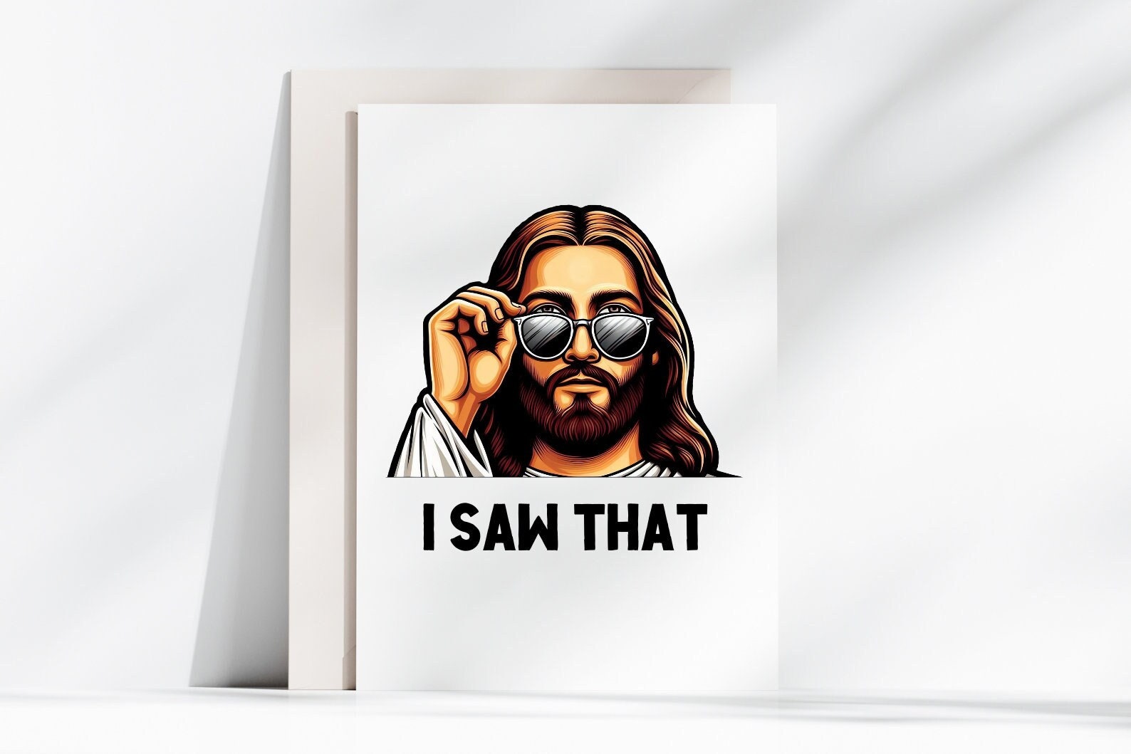 Peeking Cool Jesus SVG PNG PDF, Pointing Jesus Svg, I Saw That Svg, I ...