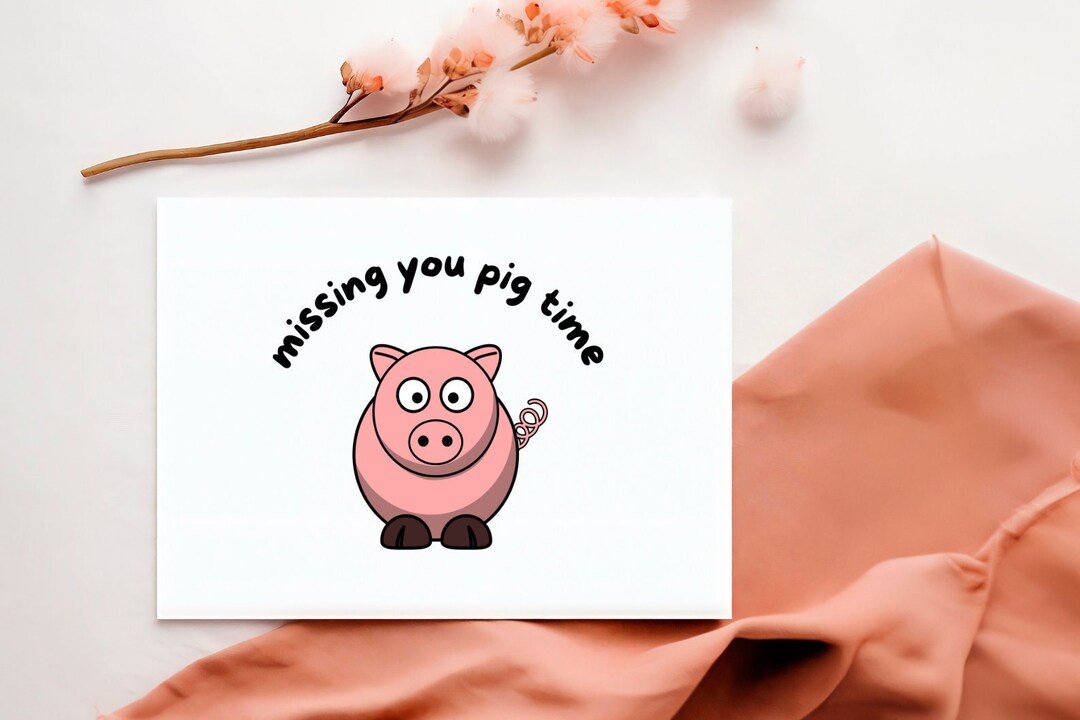 Missing You Pig Time Png, Valentine Sweatshirts Png, Cute Pig ...