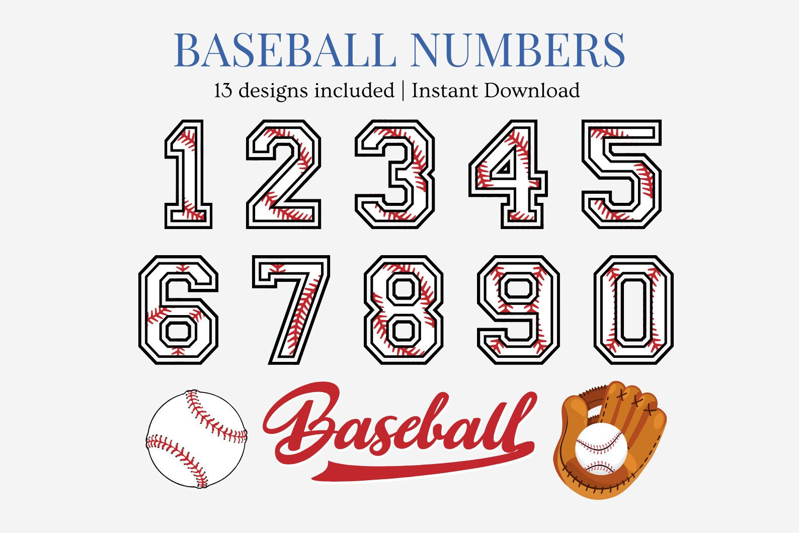 Baseball Numbers Svg, Baseball Team Svg, Baseball Mom Svg, Softball Svg ...