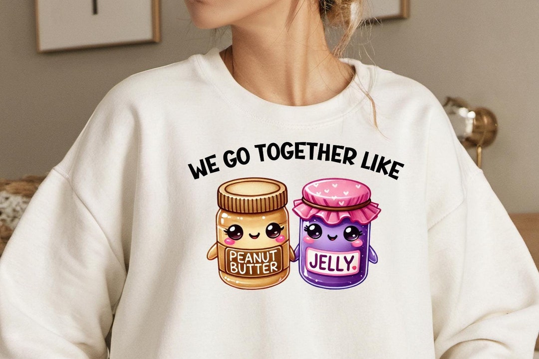 We Go Together Like PB&J, Peanut Butter and Jelly SVG, PNG, Hearts ...