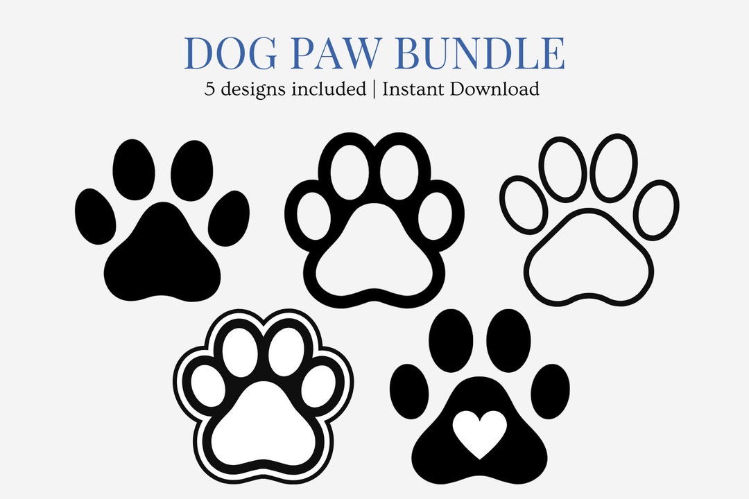 Paw Print Bundle Svg, Dog Paws Svg, Cat Paws Png, Animal Paws, Animal ...