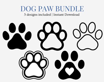 Cute Paw Print Bundle Svg, Dog Paws Svg, Cat Paws Png, Animal Paws Dxf ...