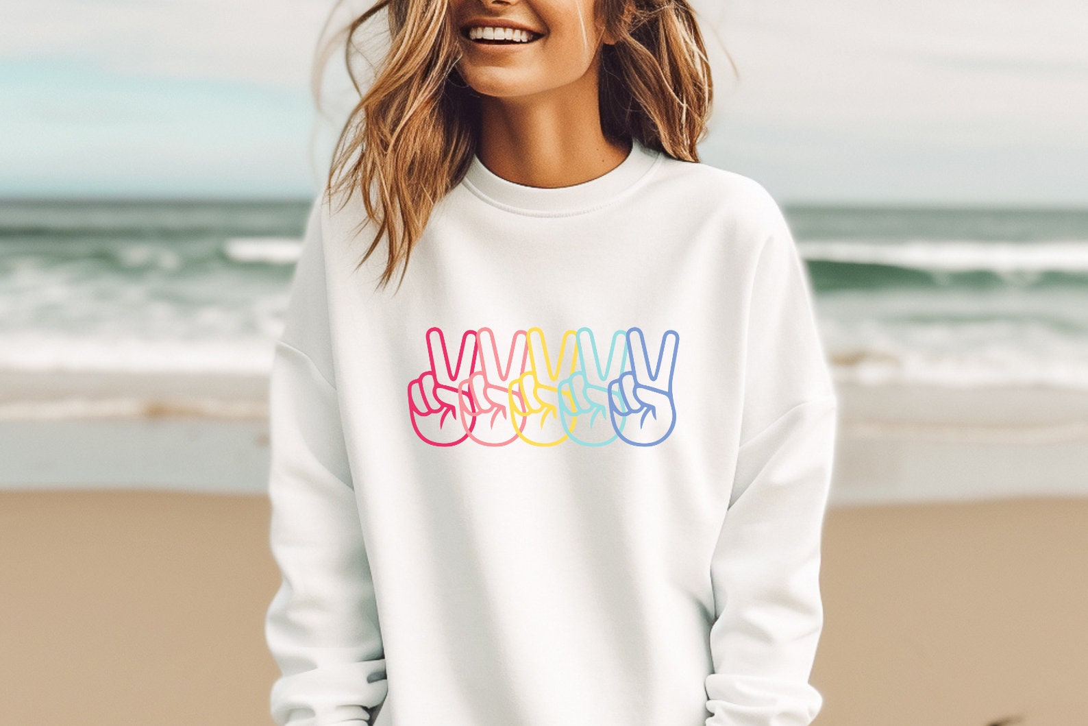 Rainbow Peace Sign SVG, Peace Sign Svg, Funny Peace Svg, Funny Svg ...