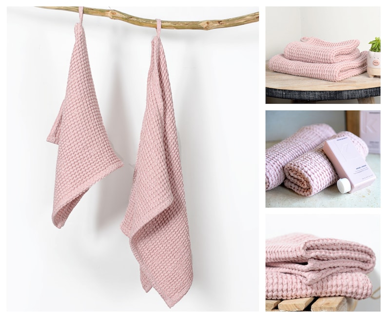 Dusty Rose Waffle Towel, Dusty Rose Waffle Wash Cloth, Soft Waffle Hand ...