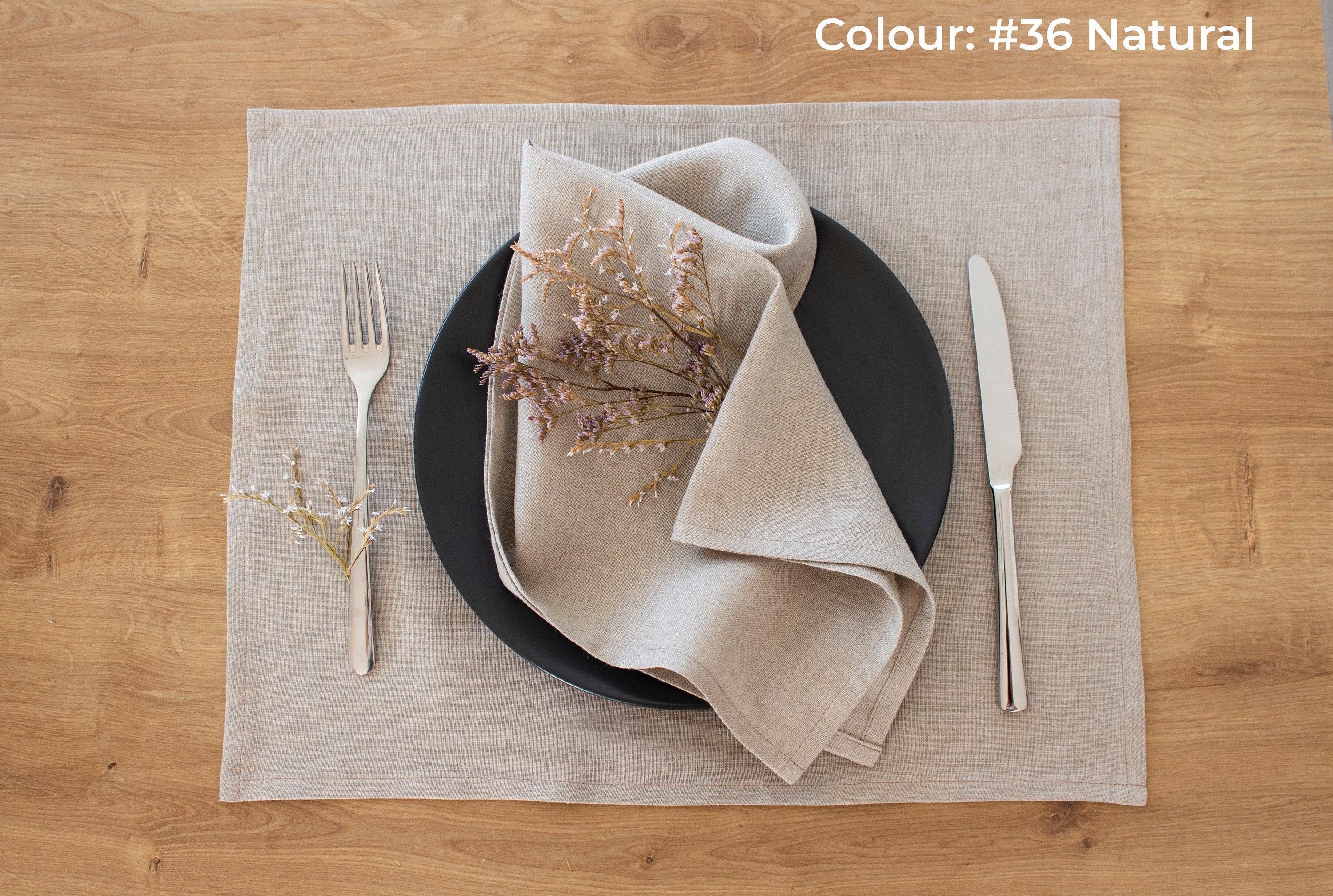 46 Colours Various Size Linen Placemats. Linen Placemat Sets 1, 2, 4 ...