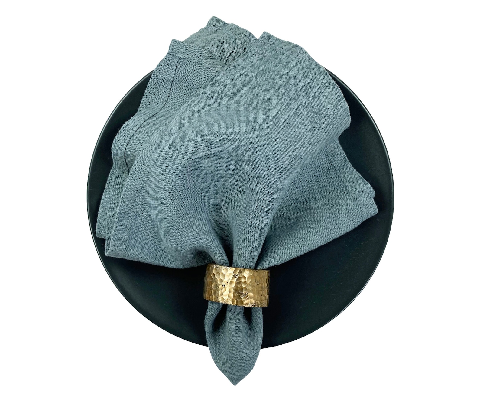 LINEN DUSTY AQUA Napkins in Various Sizes, Cocktail Napkins, Tea ...