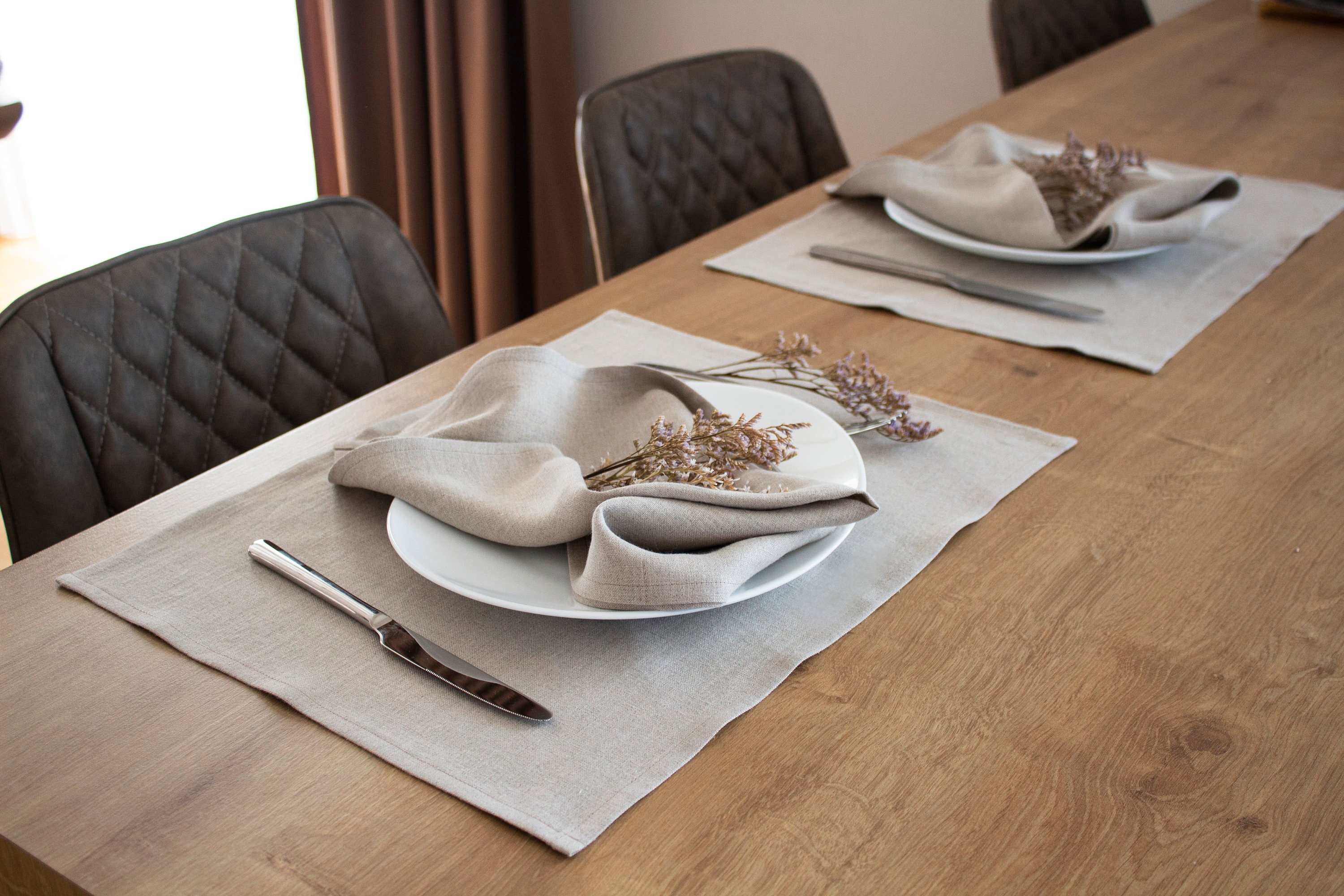 46 Colours Various Size Linen Placemats. Linen Placemat Sets 1, 2, 4 ...