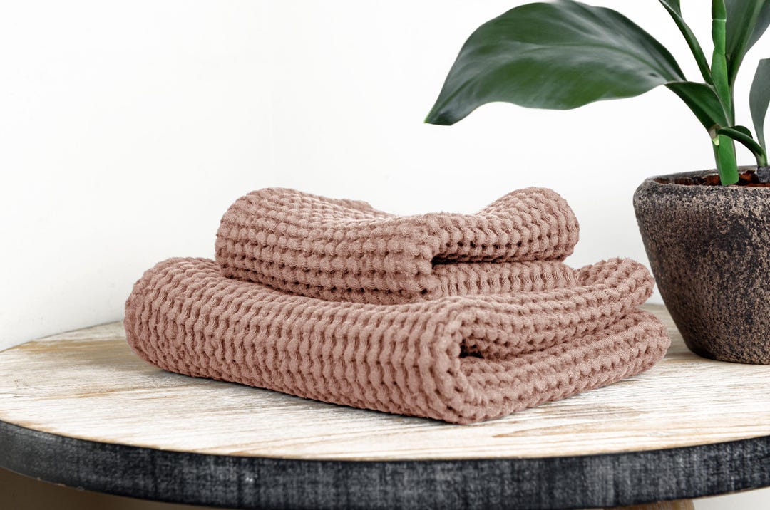 Dusty Rose Waffle Towel, Dusty Rose Waffle Wash Cloth, Soft Waffle Hand ...