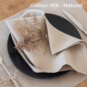 Linen Napkins Sets in Various Colours and Sizes. Cocktail Napkins. Tea ...