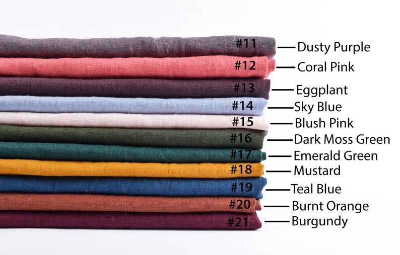 Linen Napkins Sets in Various Colours and Sizes. Cocktail | Etsy