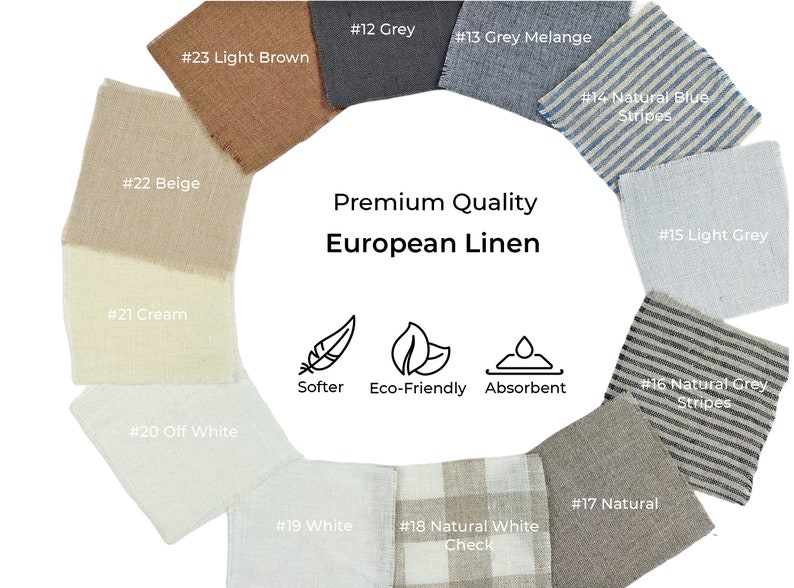 Linen Fabric Swatches 58 Different Colours - Etsy