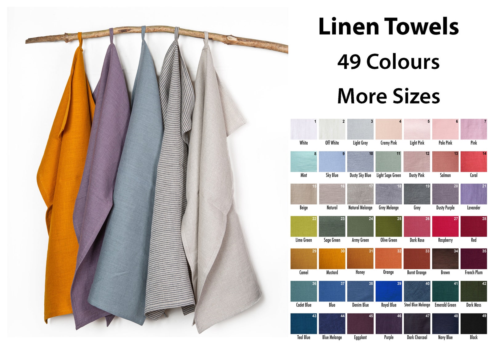 Linen Kitchen Towels. Linen Tea Towel. Linen Hand Towel. Linen | Etsy