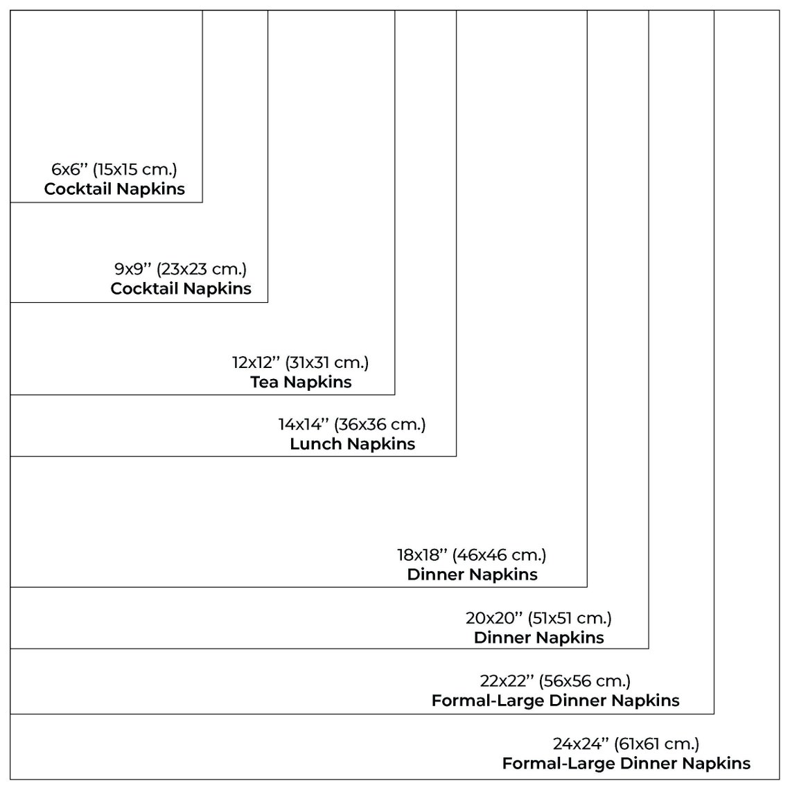 Linen Napkins Sets in Various Colours and Sizes. Cocktail | Etsy