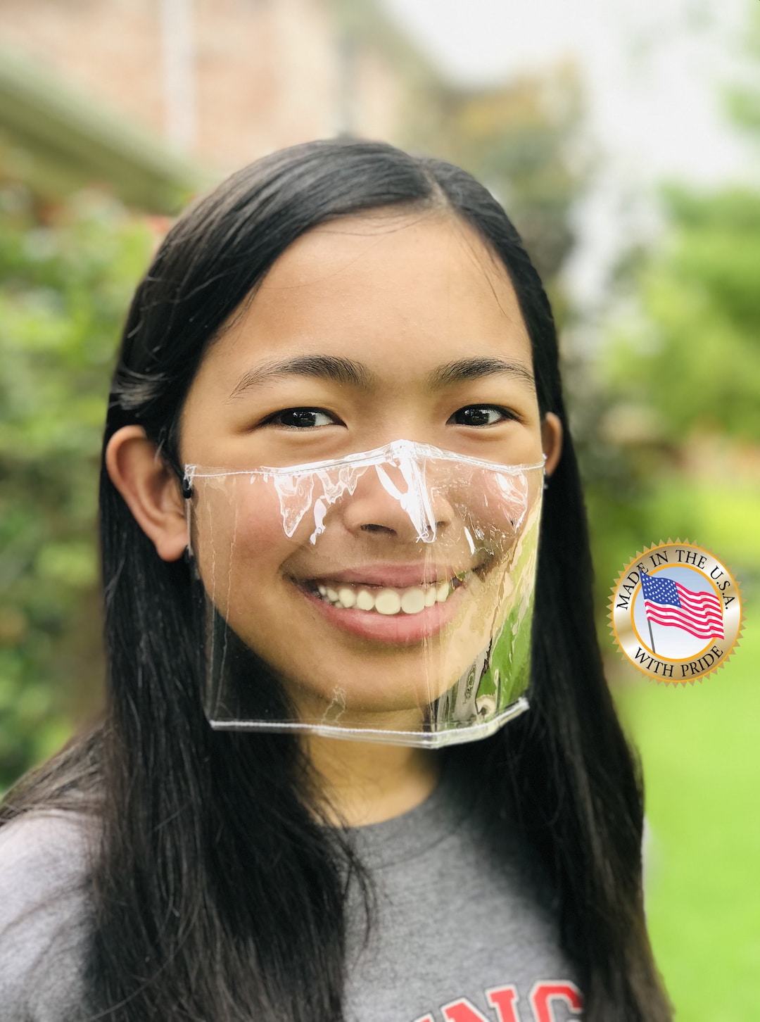 Completely Clear Face Mask With Nose Wire; Invizimask - Etsy