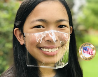 Fully Visible Clear Face Mask Coach Maskteachers Speech - Etsy Canada