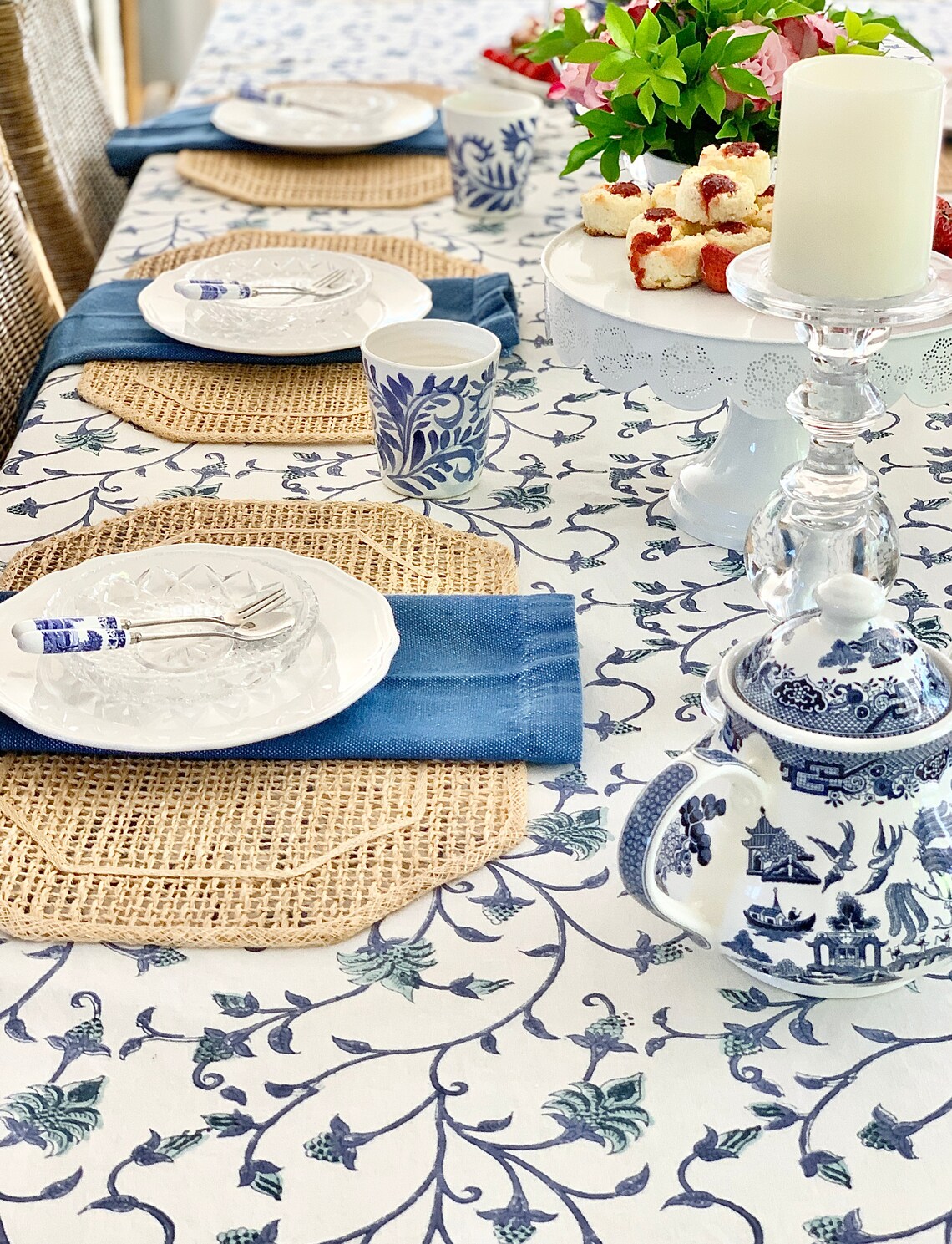 Square Tablecloth 150 Cm, 180 X 180 Cm Table Cover 220 X 220 Cm Indian ...