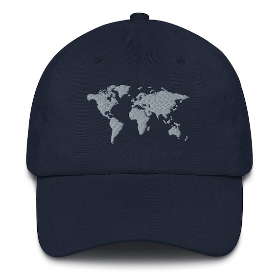 World Map Baseball Cap / Dad Hat - Etsy UK