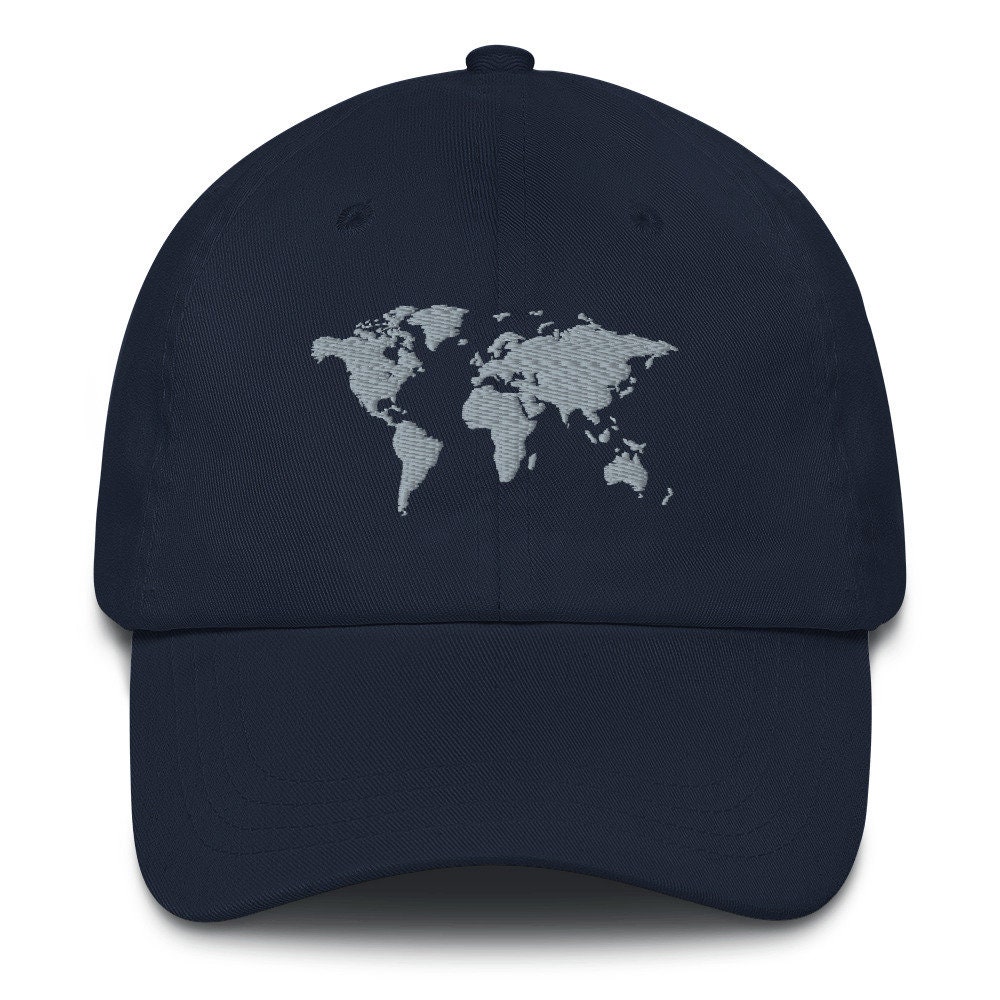 World Map Baseball Cap / Dad Hat - Etsy UK