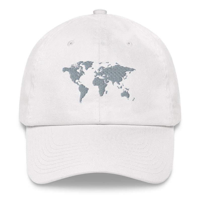 World Map Baseball Cap / Dad Hat - Etsy UK