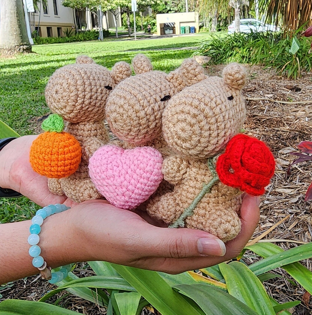 Emotional Support Capybara Plush | Handmade Crochet Capybara | Cute ...