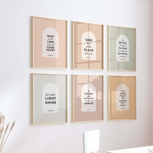 Kids Bible Verse, Scripture Poster Boho Wall Art, Church Sunday School ...