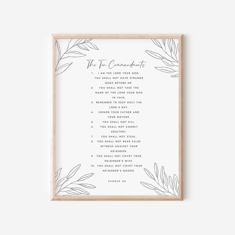 10 Commandments Wall Art - Etsy