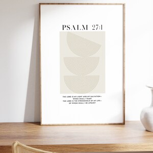 Psalm 27:1 the Lord is My Light and My Salvation ,modern Minimalist ...