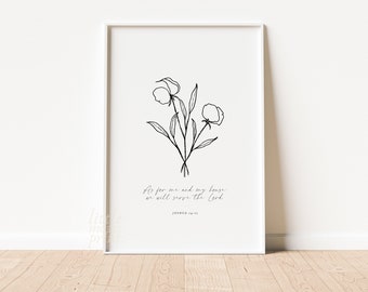 Joshua 24 15 Printable - Etsy