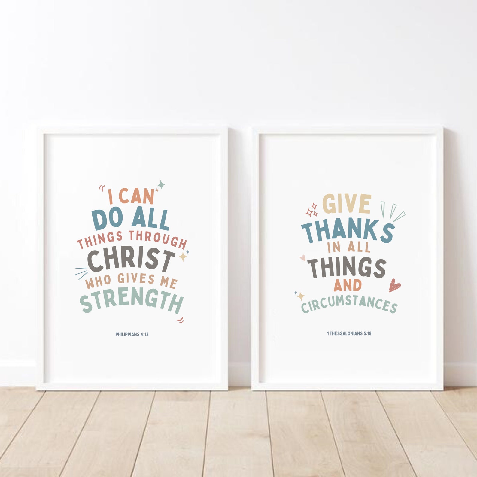 Kids Bible Verse Wall Art, Sunday School Decor, Christian Education ...