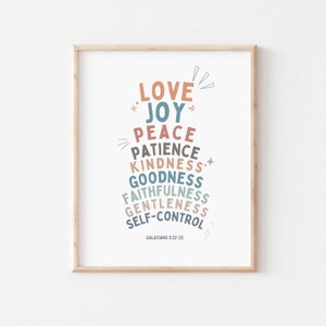 Kids Bible Verse Wall Art, Sunday School Decor, Christian Education ...