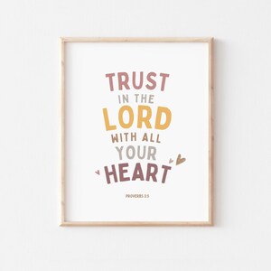 Kids Bible Verse Wall Art, Sunday School Decor, Christian Education ...