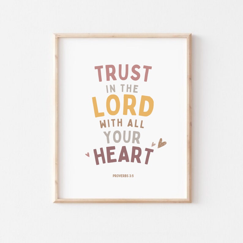 Kids Bible Verse Wall Art Sunday School Decor Christian - Etsy