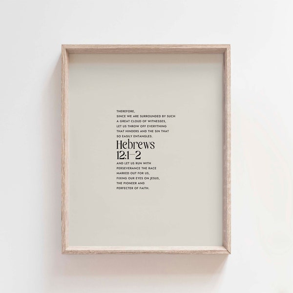 Hebrews 12 1 - Etsy