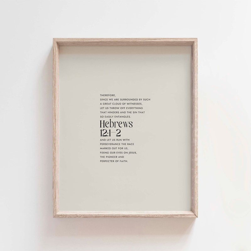 Hebrews 12 1 - Etsy