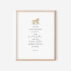 Mark 10:14 Let the Little Children Come to Me, Bible Verse Nursery for ...
