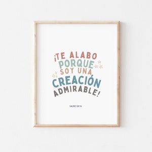 Spanish Kids Bible Verse Wall Art, Scripture Posters, Church Sunday ...