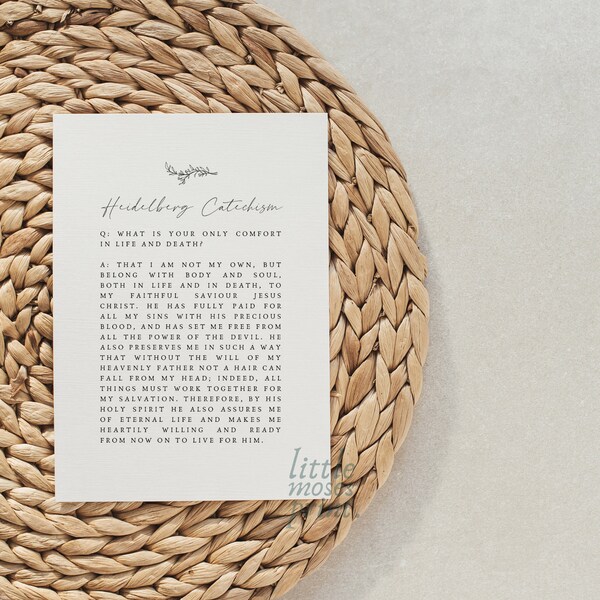 Heidelberg Catechism Question 1 Wall Art - Etsy