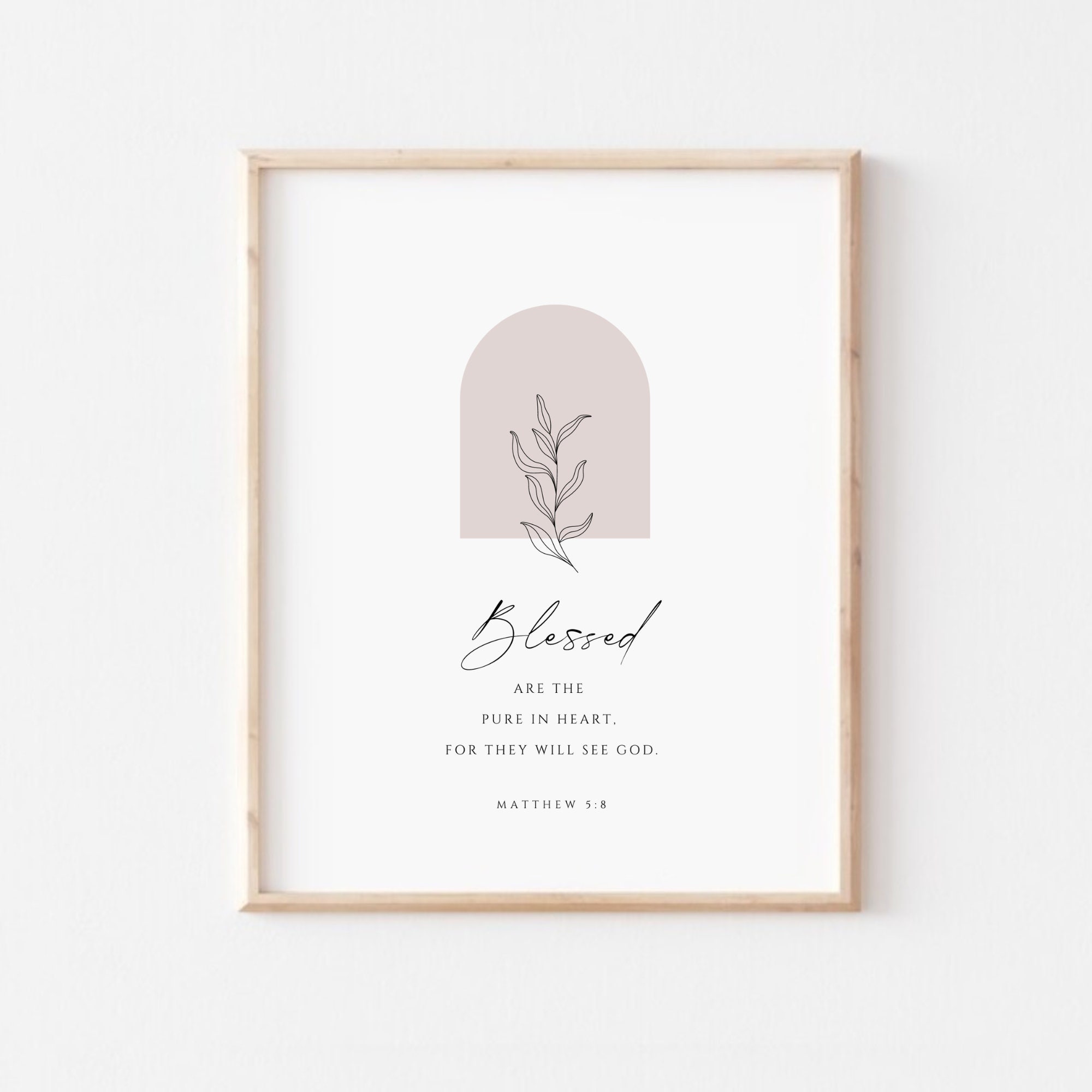 Beatitudes Scripture Print Set: Minimalist Boho Christian Decor ...
