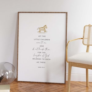 Mark 10:14 Let the Little Children Come to Me, Bible Verse Nursery for ...